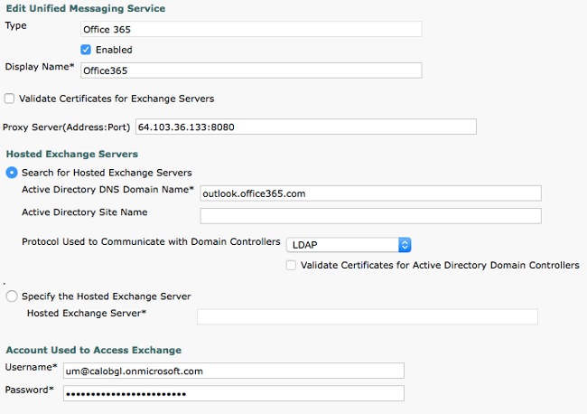 Configurar o Unity Connection para o Office 365 - Cisco