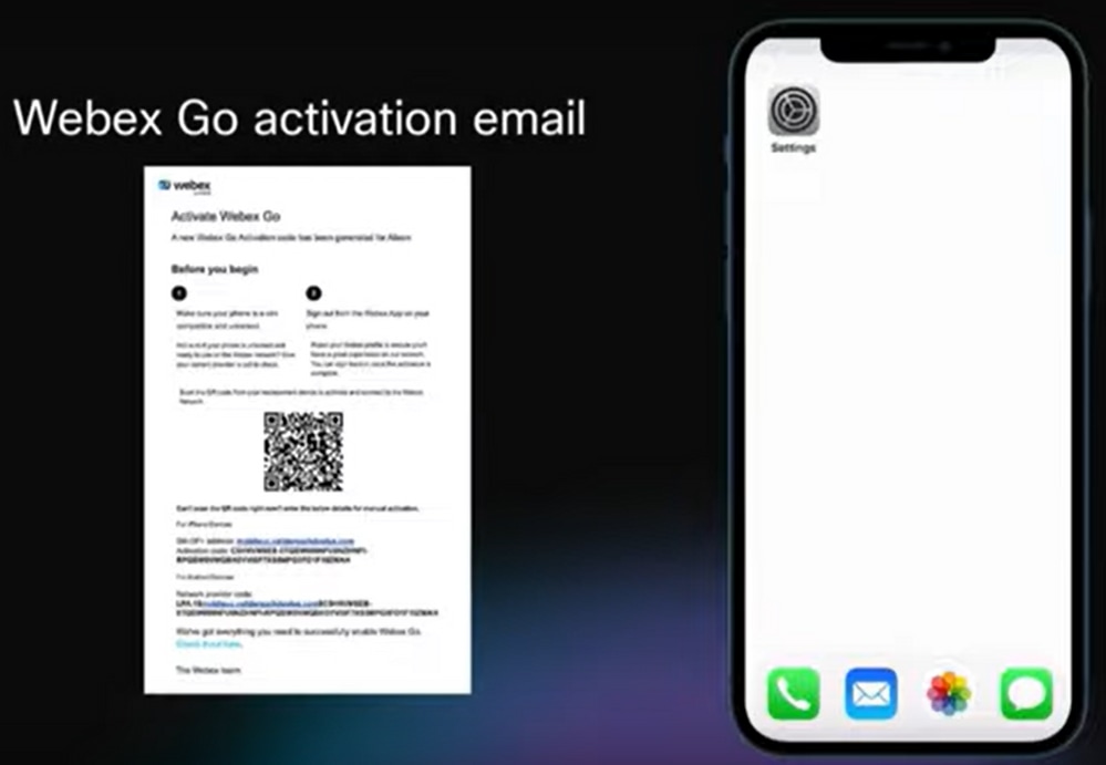 تكوين الاتصال عبر Webex ب Sim Webex Go - Cisco