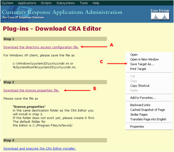 يعرض محرر IPCC Express CRA لوحة فارغة عند الإطلاق - Cisco