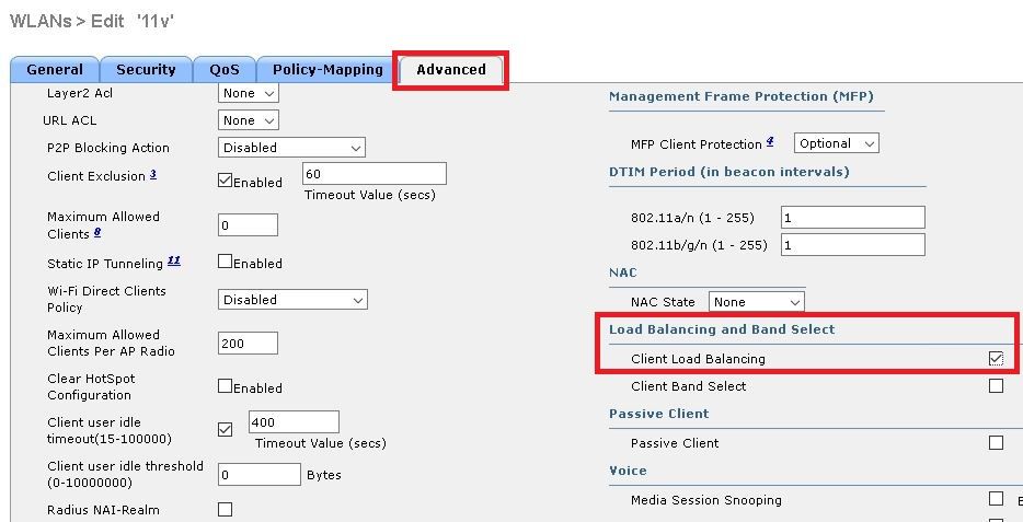 AireOS WLC의 802.11v BSS(Basic Service Set) - Cisco