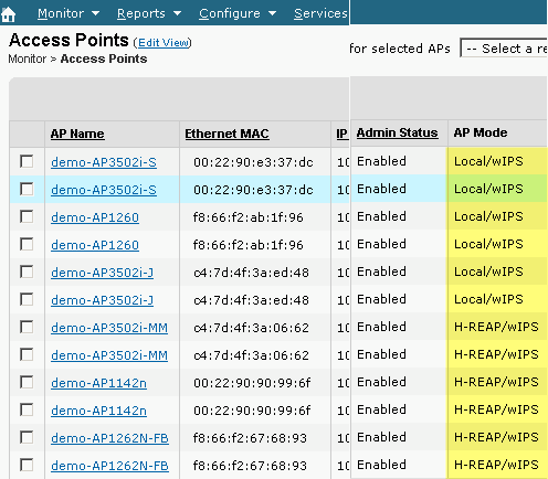 Guia de implantação e configuração adaptável do wIPS ELM - Cisco