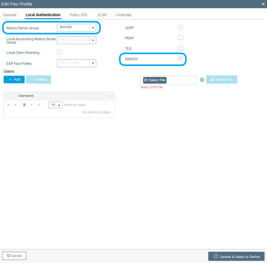 在Catalyst 9800 WLC上使用驗證設定FlexConnect - Cisco