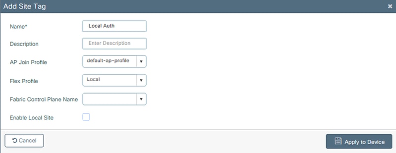 在Catalyst 9800 WLC上配置带有身份验证的FlexConnect - Cisco