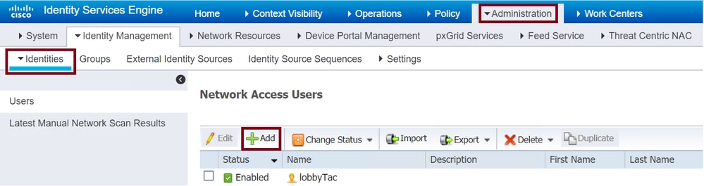 Configurazione di 9800 WLC Lobby Ambassador con autenticazione RADIUS e ...