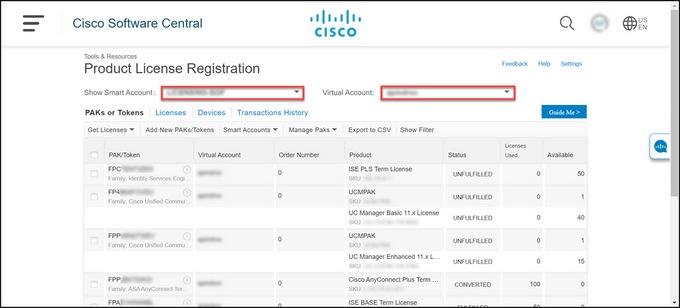 Procedimiento para registrar licencias para dispositivos de red de ...