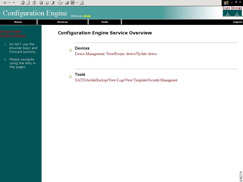Cisco CNS Configuration Engine Administrator Guide, 1.4 - Administration Tasks for External ...