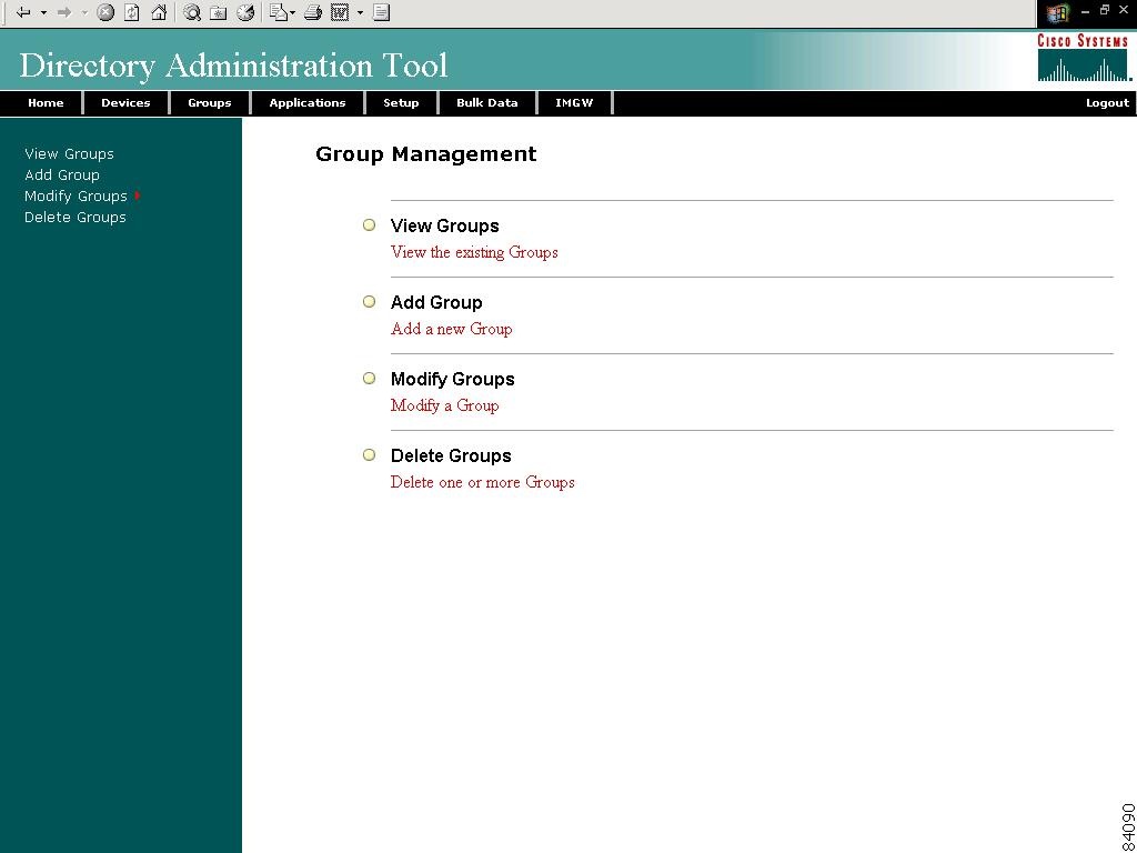 Cisco CNS Configuration Engine Administrator Guide, 1.4 - Directory Administration Tool [Cisco ...
