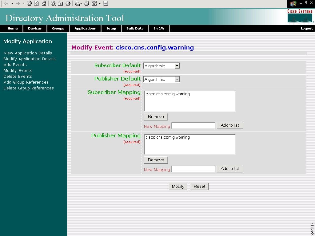 Cisco CNS Configuration Engine Administrator Guide, 1.4 - Directory Administration Tool [Cisco ...