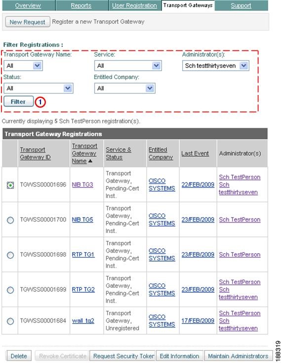 Inventory and Reporting User Guide - Transport Gateway Registration ...