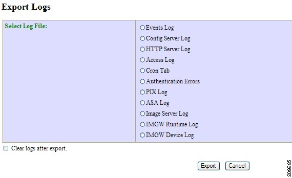 Cisco Configuration Engine Administration Guide 3.5.3 - log - Cisco
