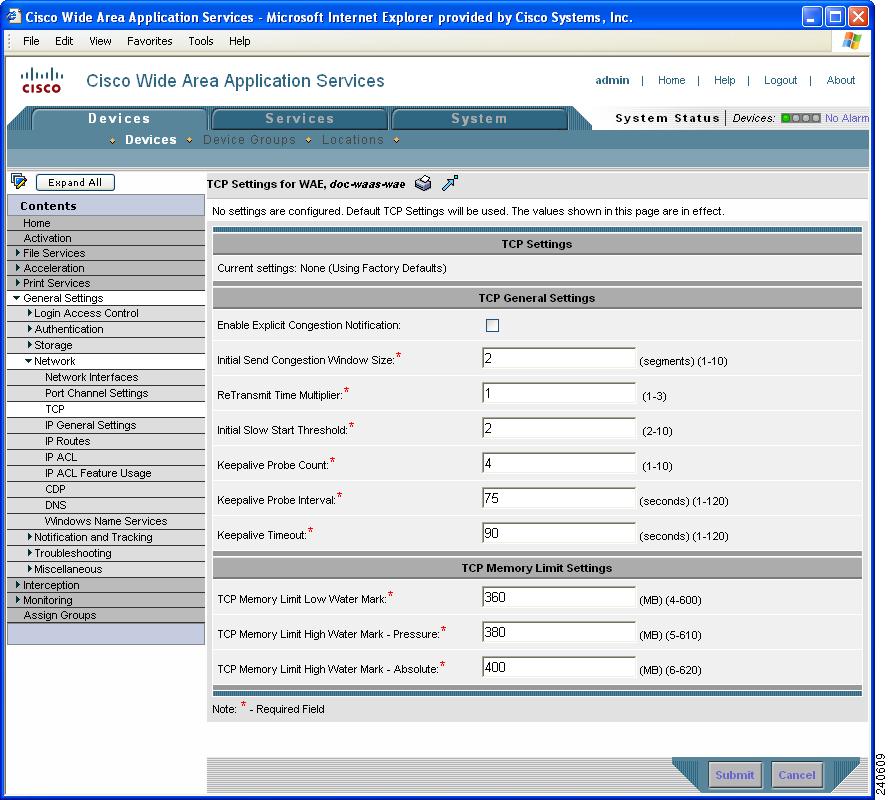 Cisco Wide Area Application Services Configuration Guide (Software Version 4.0.13) - Configuring ...