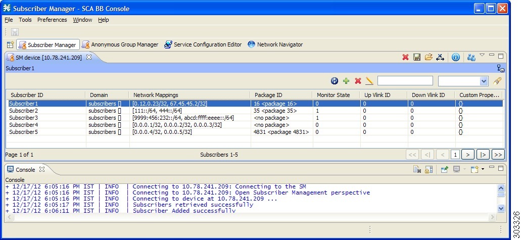 Cisco Service Control Application for Broadband User Guide, Release 4.1.x - Using the Subscriber ...