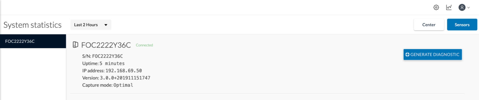 Cisco Cyber Vision GUI User Guide, Release 4.3.0 - System statistics ...