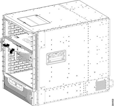 Figure 9. Closed and Secured Spring-Loaded Ejectors on the Supervisor Card