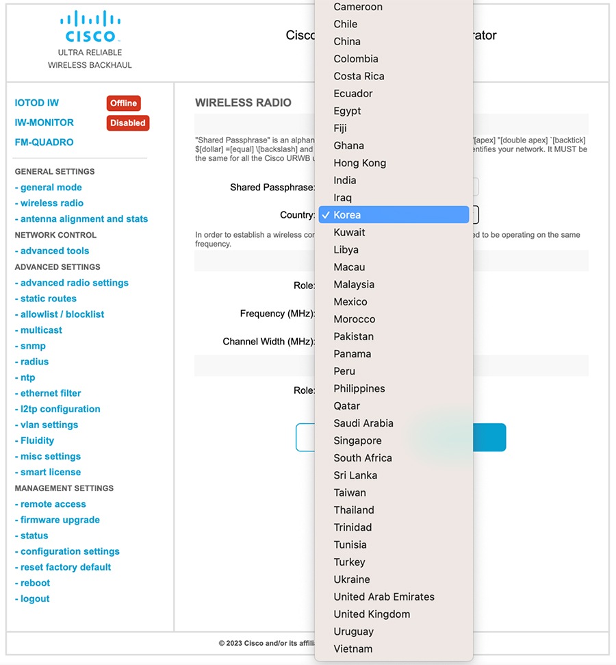 Cisco Ultra-Reliable Wireless Backhaul for Catalyst IW Access Points, Software Configuration ...
