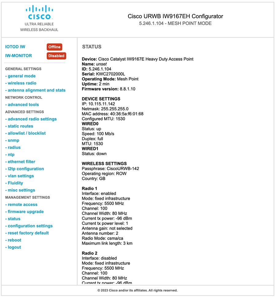 Cisco Ultra-Reliable Wireless Backhaul for Catalyst IW Access Points ...