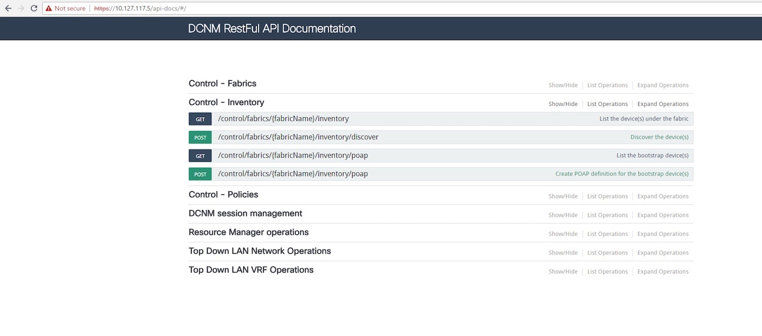 Cisco DCNM REST API Guide, Release 11.0(1) - Cisco