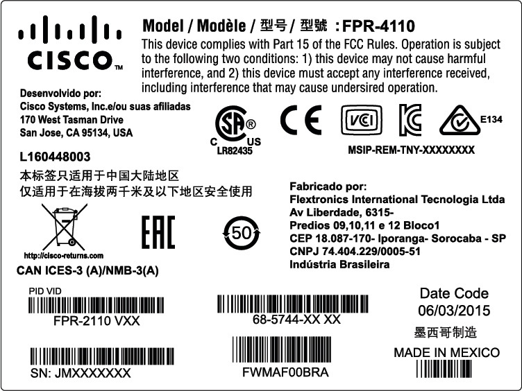 Cisco Firepower 4110, 4120, 4140, and 4150 Hardware Installation Guide ...
