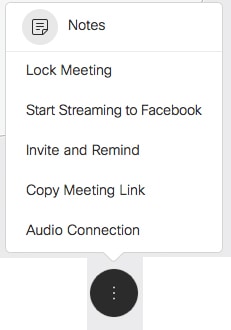 Change your audio connection in Webex Meetings