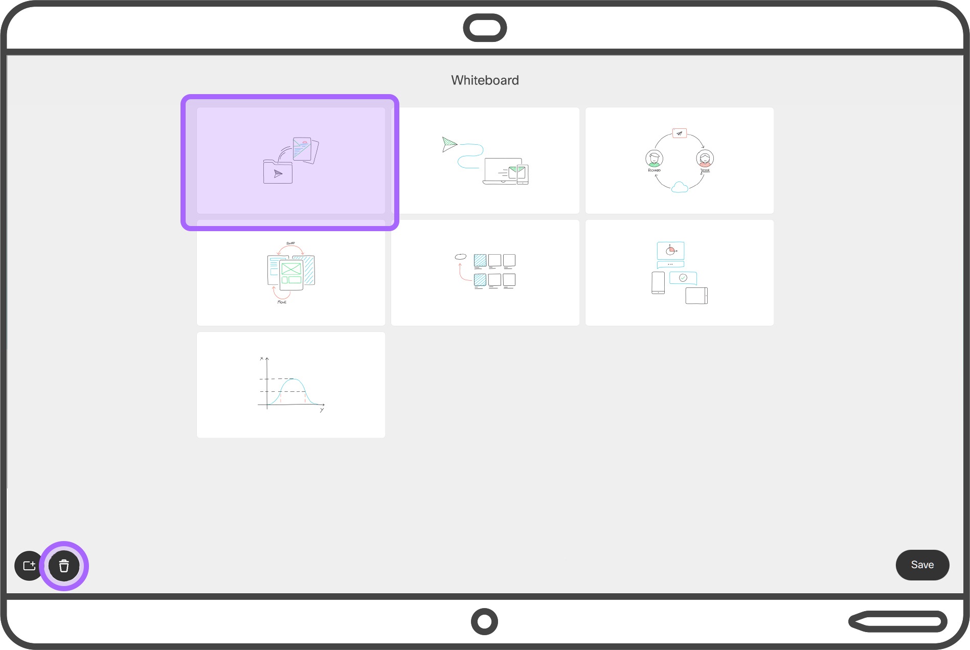Use the Whiteboard on Cisco Webex Board