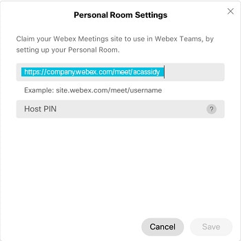 Video Conferencing - Webex | Set Up Your Cisco Webex Personal Room