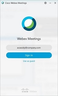 Video Conferencing - Use the Cisco Webex Meetings Desktop App as a Guest