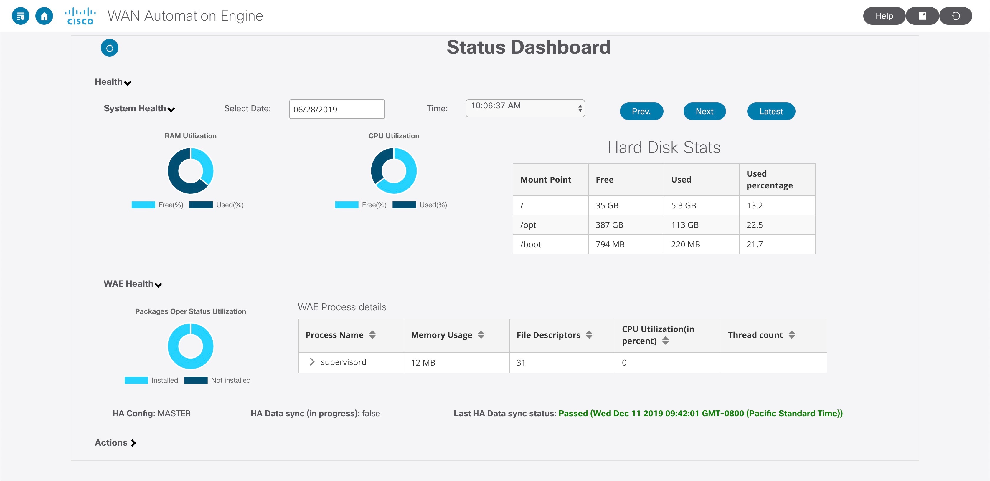 Cisco WAE 7.3.0 User Guide - Administration [Cisco WAN Automation Engine (WAE)] - Cisco