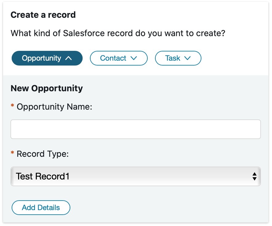 Team Collaboration - Webex | Salesforce Bot