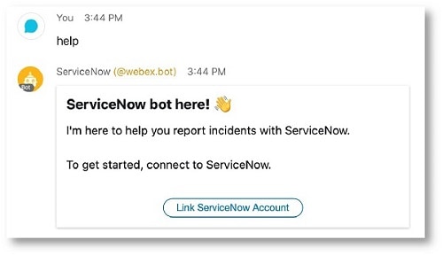 Webex | ServiceNow Bot Administrator Setup