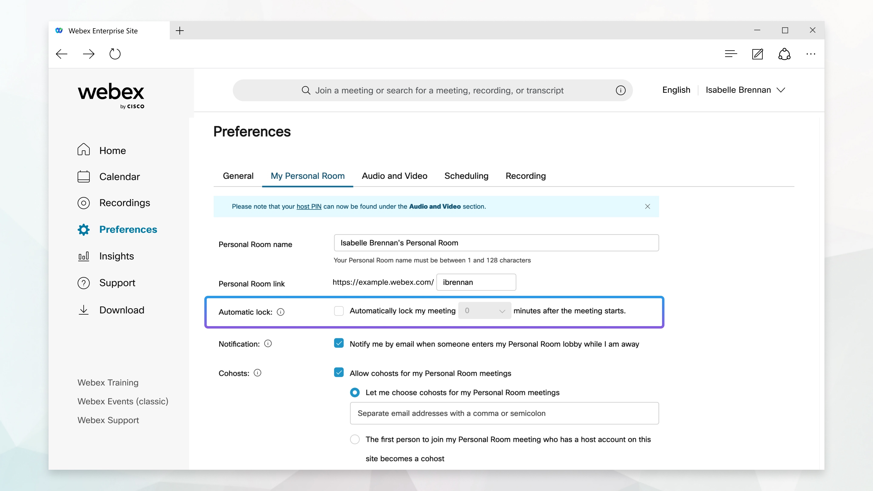 Video Conferencing - Lock or Unlock Your Webex Meeting