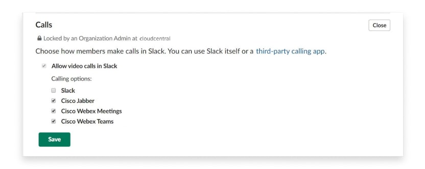 Webex - Cisco Webex Calling for Slack
