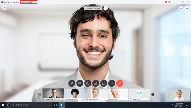 Video Conferencing - Show or Hide the Menu Bar in Cisco Webex Meetings ...