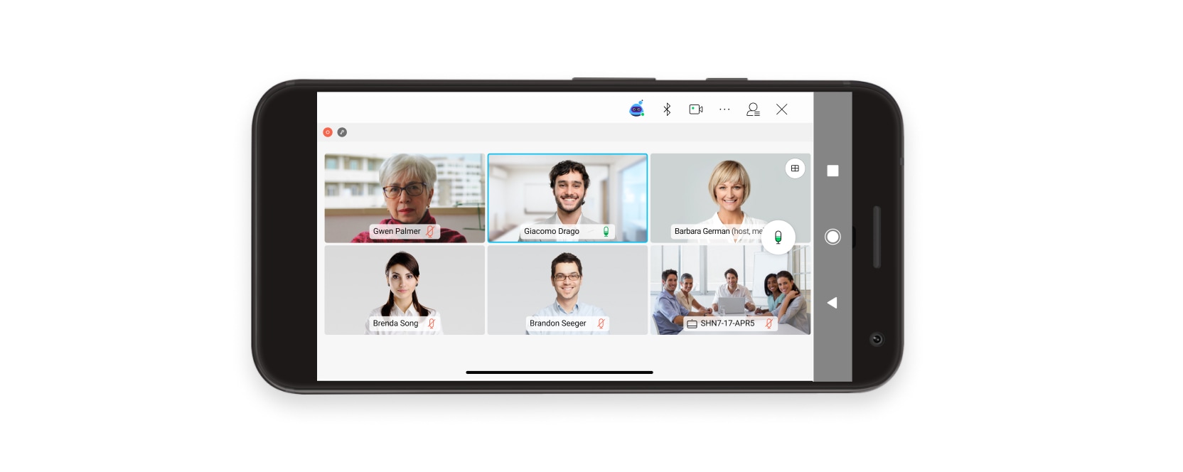 Grid view layouts for the Webex Meetings mobile app