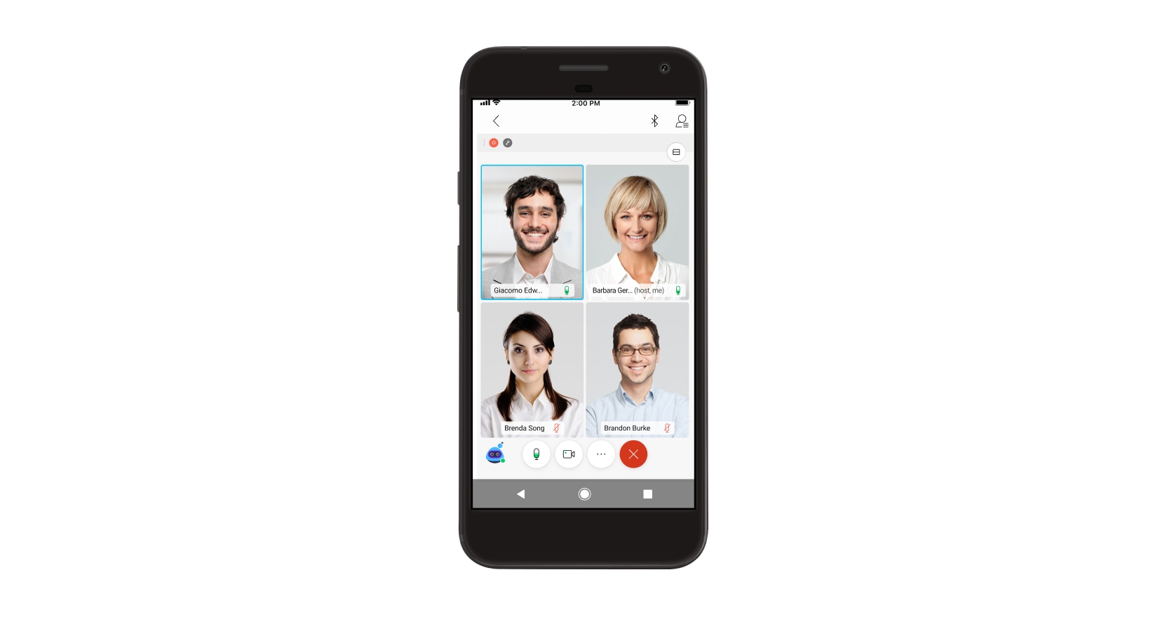 Grid view layouts for the Webex Meetings mobile app