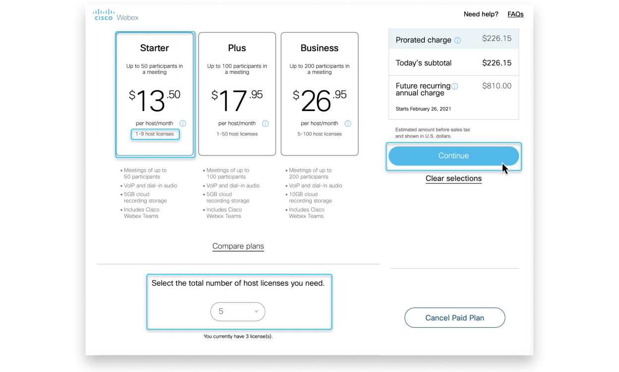 Accounts Add Or Remove Webex Host Licenses