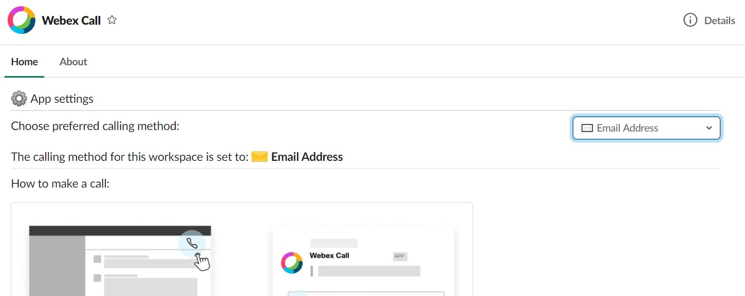 Webex - Cisco Webex Calling for Slack