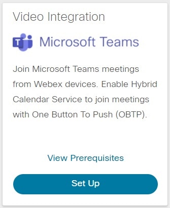 Microsoft Teams 向け Cisco Webex ビデオ統合（CVI）の展開
