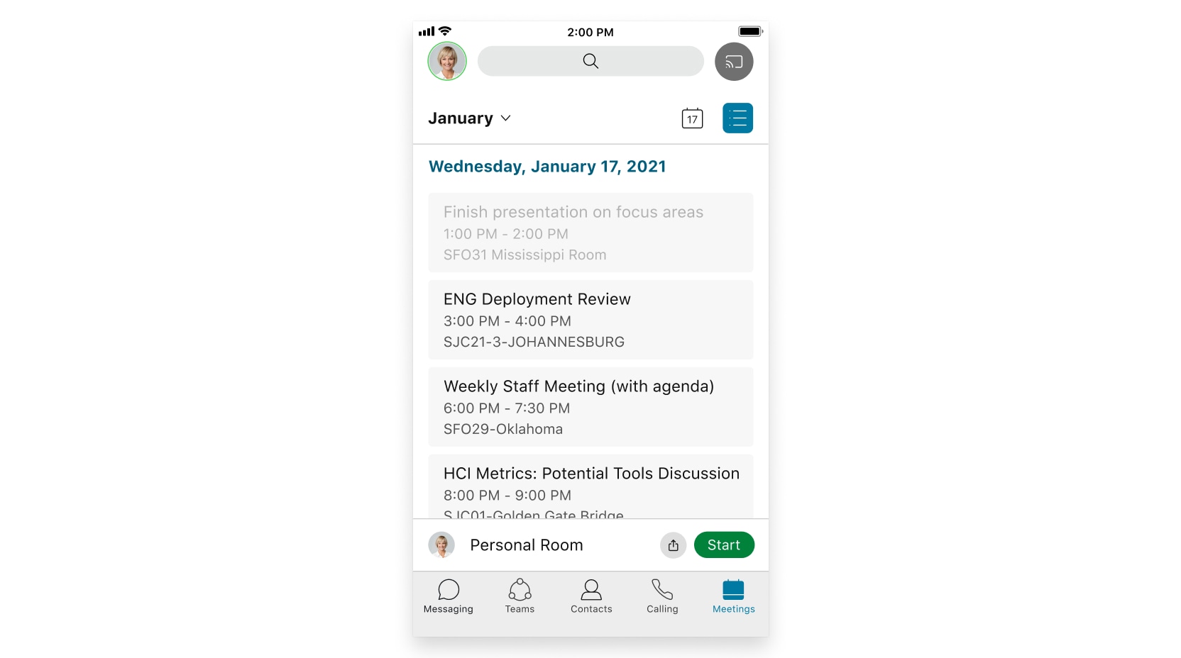 Webex App | Join a meeting from your meetings list