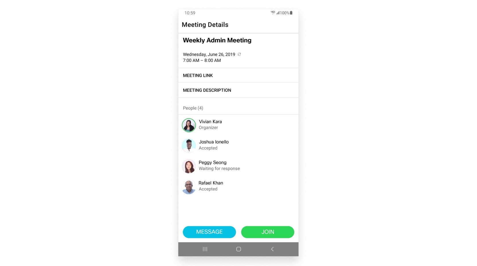 Webex App | Join a meeting from your meetings list
