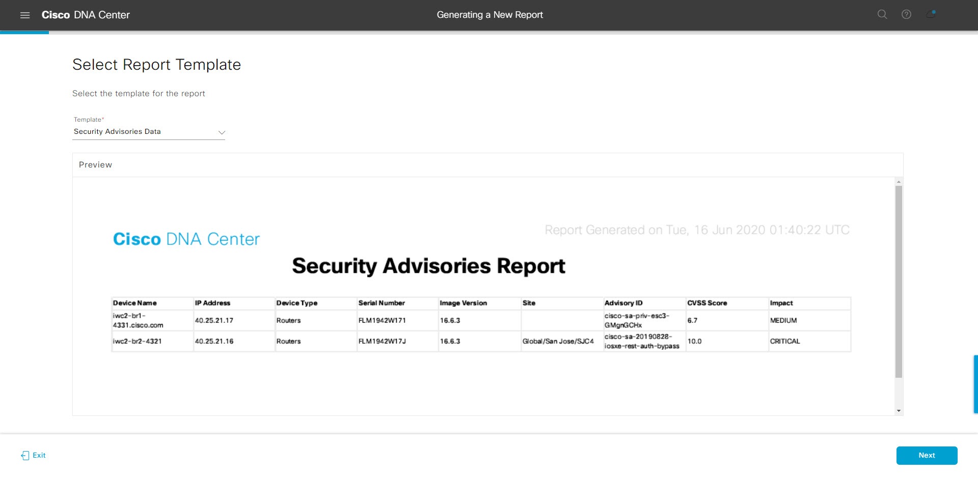 Cisco DNA Center Platform User Guide, Release 2.3.2 - Reports [Support ...
