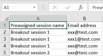 Webex Meetings | Preassign participants to breakout sessions