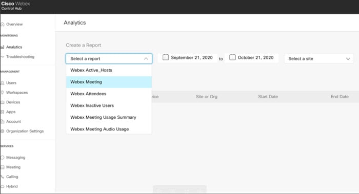 List of features for Webex Meetings 40.11 to 41.2
