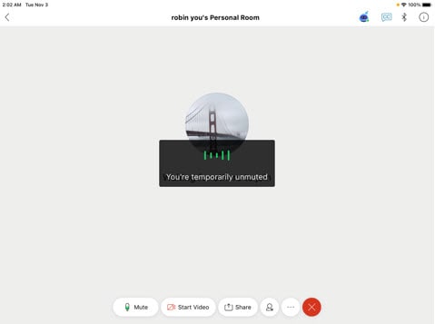 Webex Meetings mobile app (iOS) updates overview