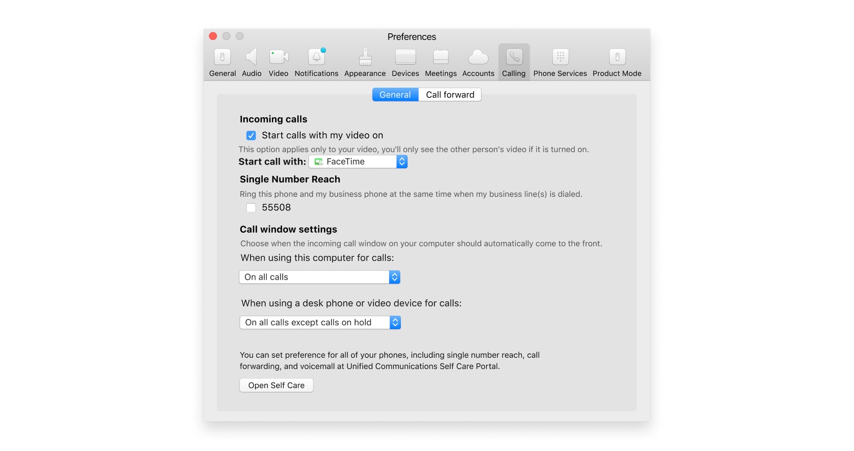 Webex App | Choose when your call control window pops up