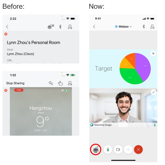 Webex Meetings mobile app (iOS) updates overview