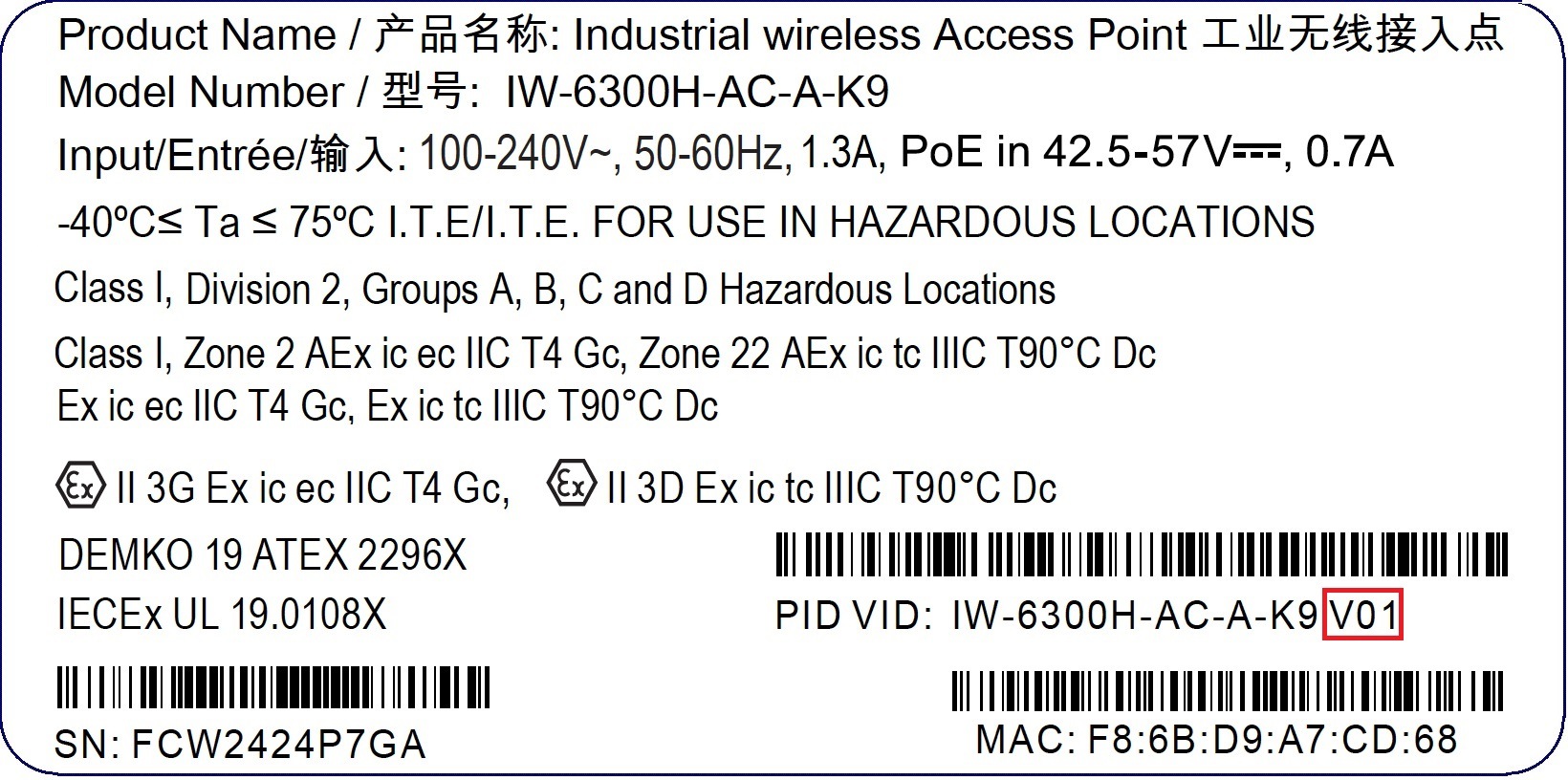 Cisco Catalyst IW6300 Heavy Duty Series Access Point Hardware ...