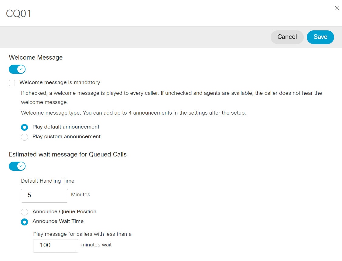 Manage call queues in Control Hub