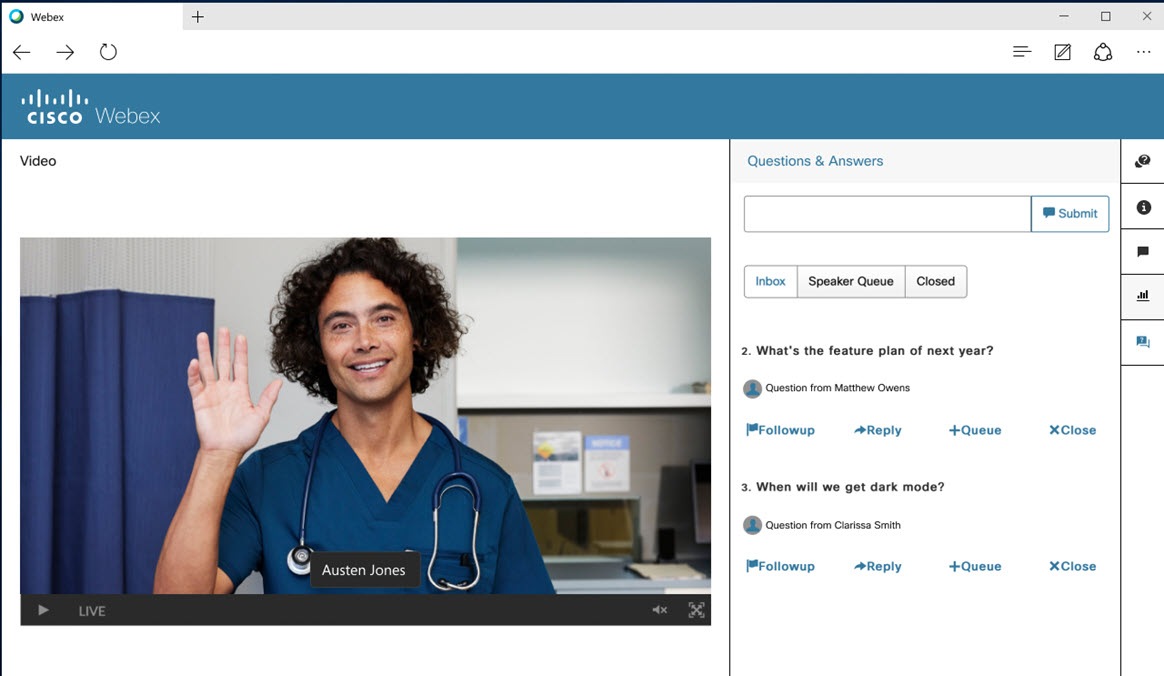 List of Features for Webex Meetings 41.3 to 41.6