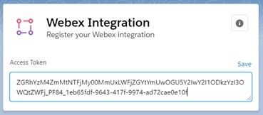 Integrate Salesforce with Webex App