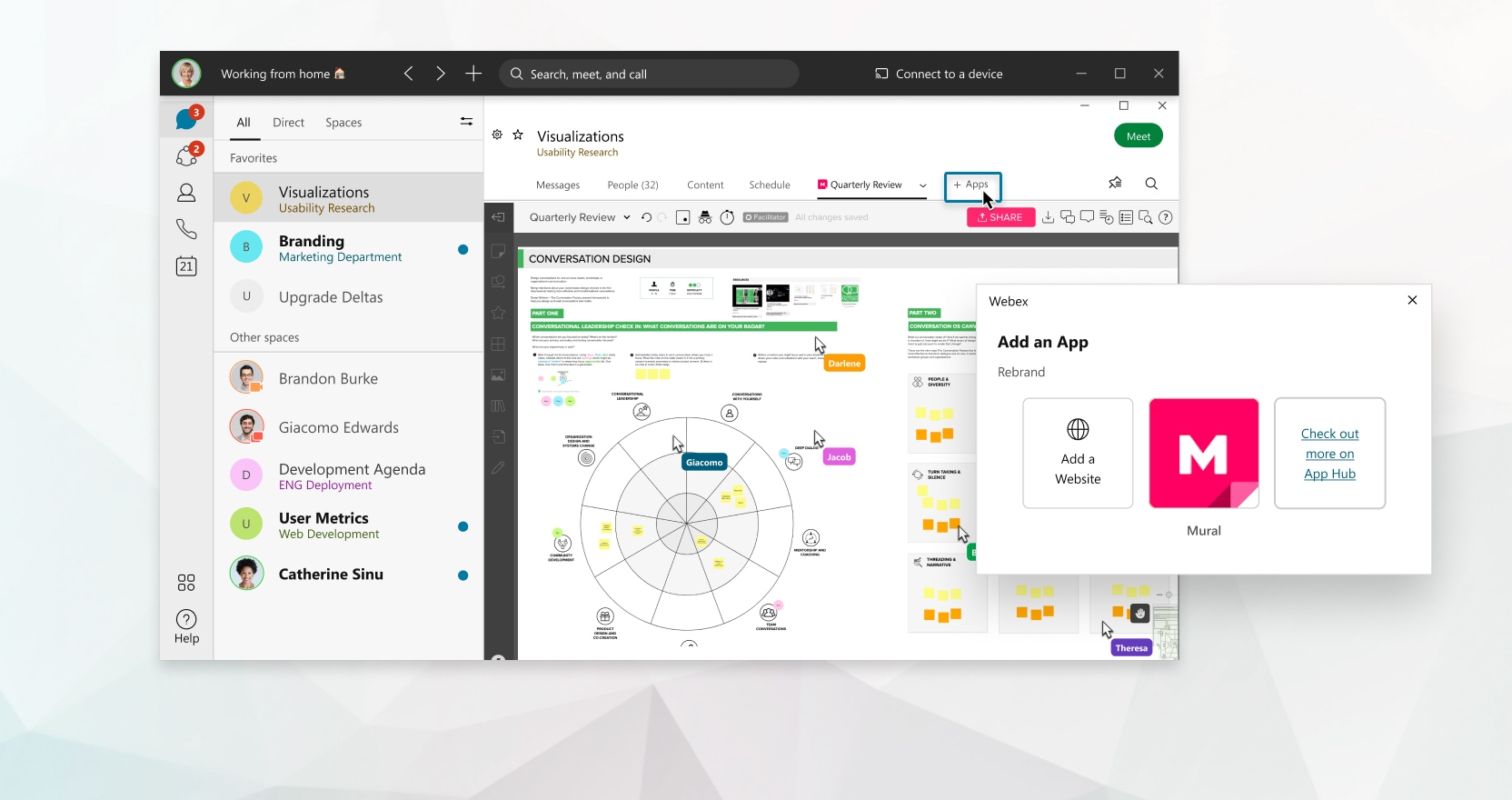 Webex App | Add a Mural workspace to a space